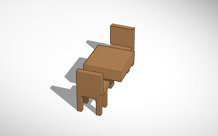 3D design Table chair thingy | Tinkercad