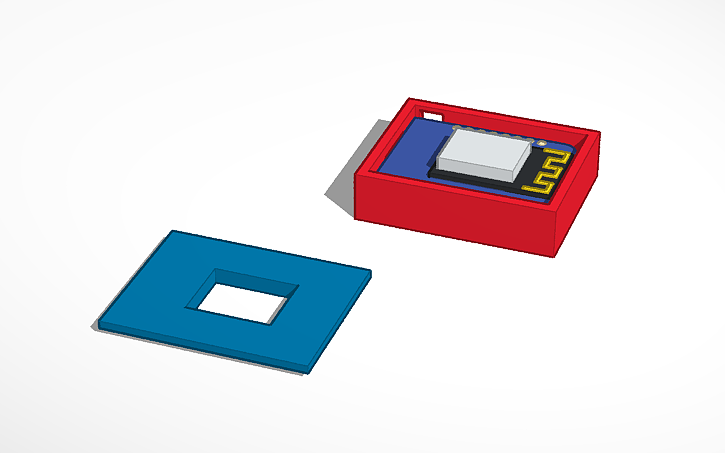 3D design Wemos D1 Mini case - Tinkercad