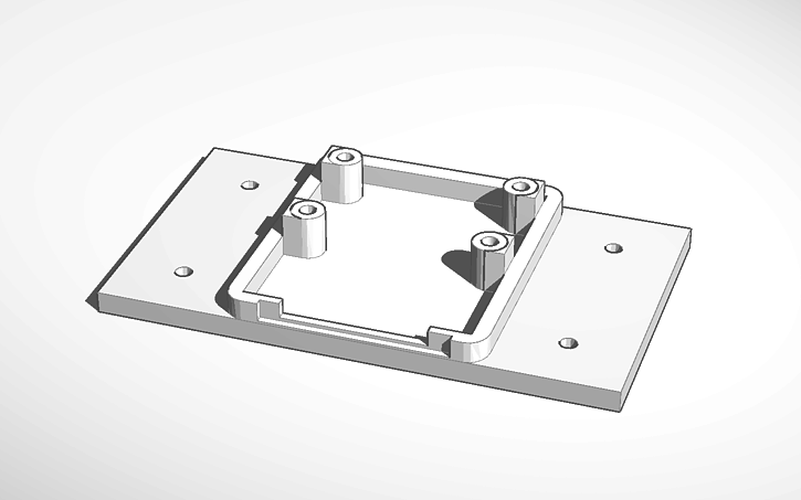 3D design Raspberry Pi Camera Case Backplate - Tinkercad