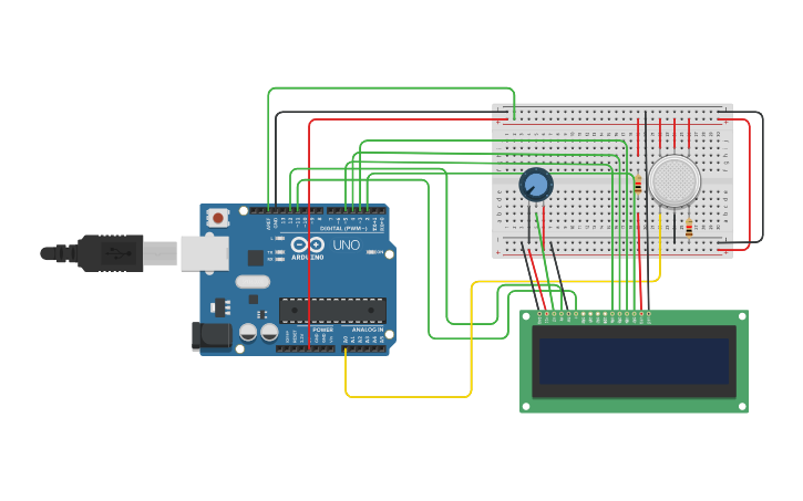 Circuit design ADC - Tinkercad
