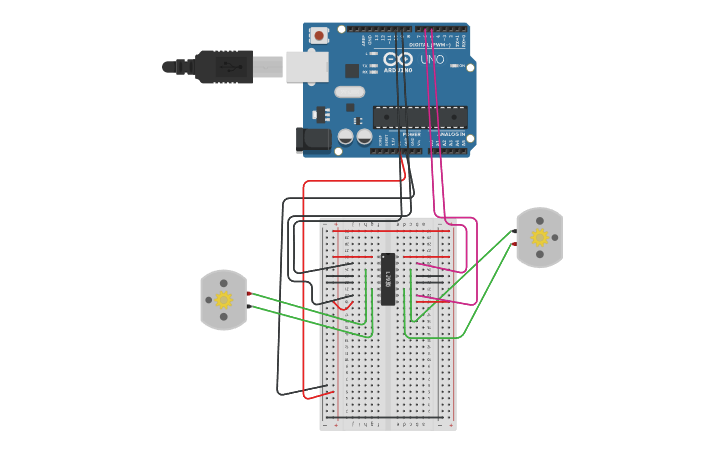 Circuit design Copy of Control de dos DC-Motors USANDO L293D DANIIL CHUCHKOV - Tinkercad