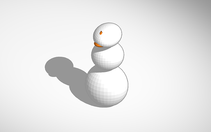 3d Design Snowman Tinkercad