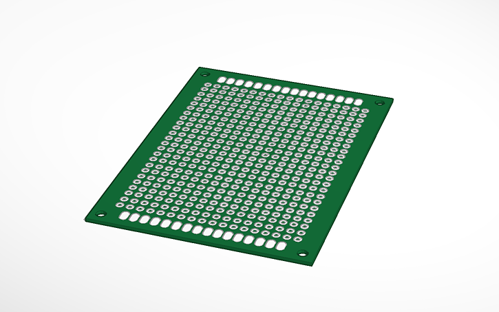 3D design PCB 5cmx7cm - Tinkercad