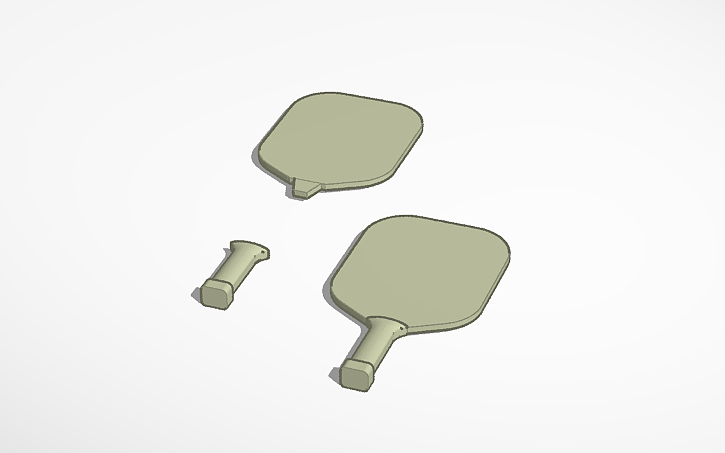 3D design Pickleball Paddle - Tinkercad