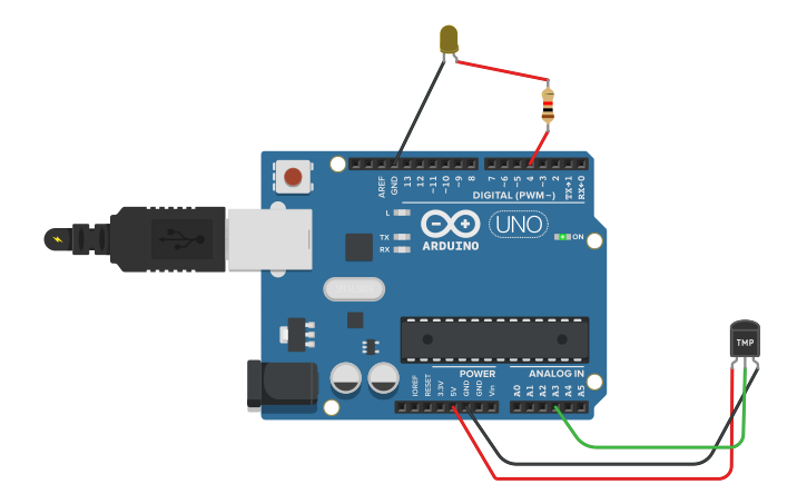 Circuit design Arduino - Tinkercad