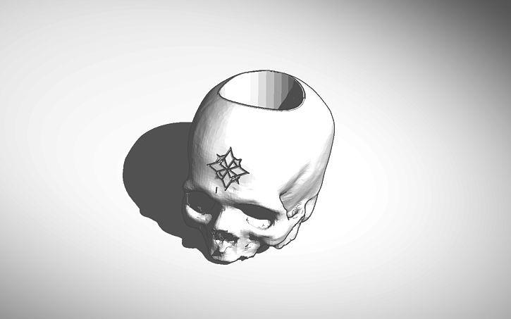 3D design Zombie Hunter's Skully Dice Cup - Tinkercad