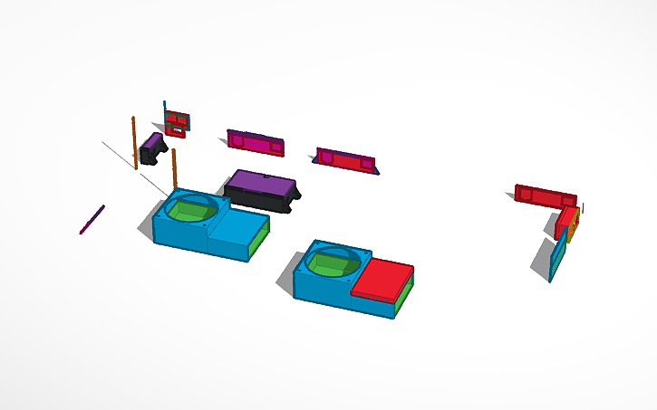 3D design AC plug + Power Button - Tinkercad