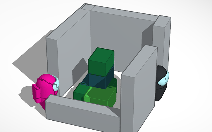 3D design Among Us: White in Medbay- Part 6 - Tinkercad