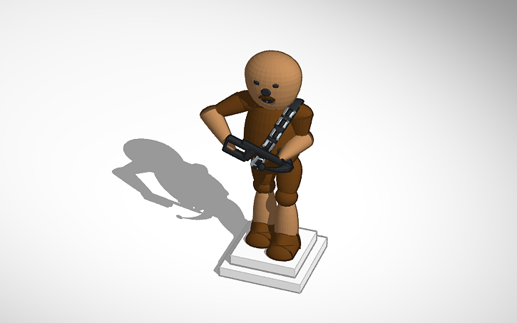 3D design Knight Chess Piece - Chewbacca - Tinkercad