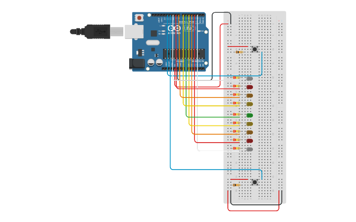 Circuit design Arduino Arm Wrestle Main Design - Tinkercad