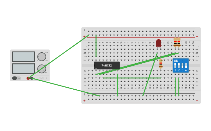 Circuit design OR GATE | Tinkercad