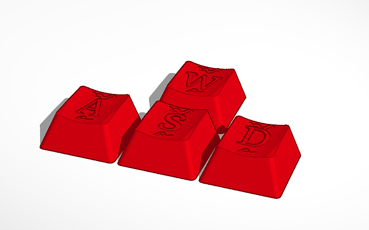 3D design Gaming key for a keyboard - Tinkercad