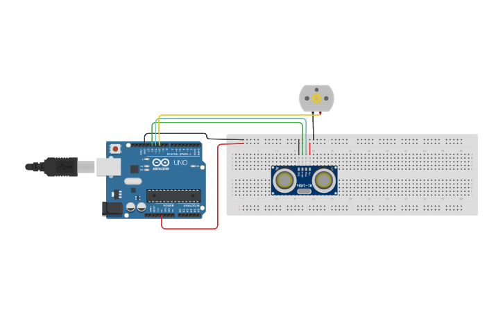 Circuit design Arduino sensor con motor Luis Martínez - Tinkercad