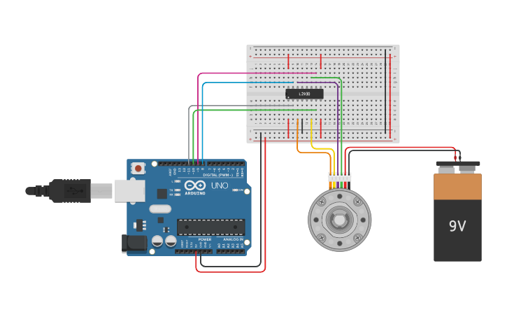Circuit design Lab 13 _ Stepper with Arduino - Tinkercad