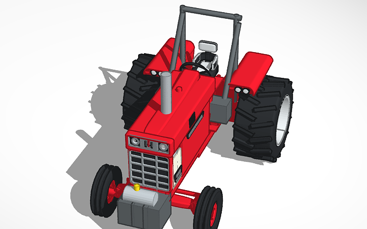 3D design EDGE CASE IH 966 Super stock diesel pulling tractor - Tinkercad