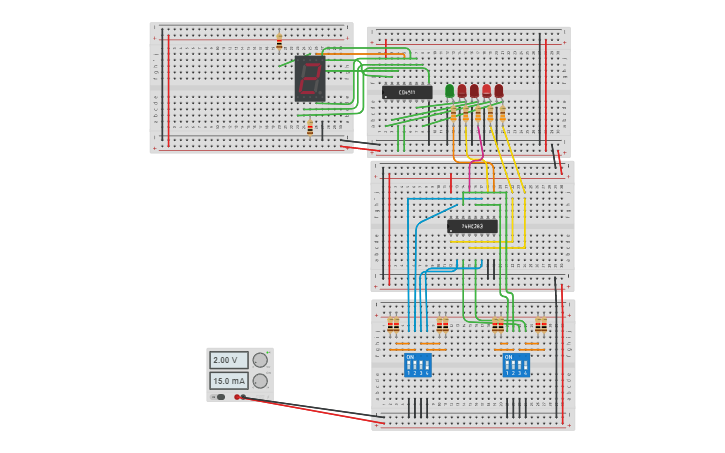 Circuit Design Sumador De 4 Bits Tinkercad