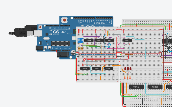 Circuit design Conexión decodificador 3 a 8 con codificador 8 a 1 ...