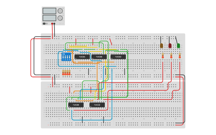 Circuit Design 2 Bit Comparator Tinkercad