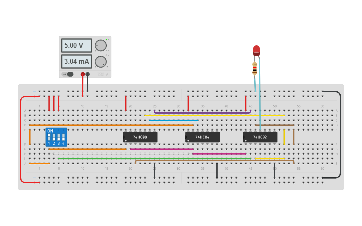 Circuit Design Using Basic Gates Tinkercad