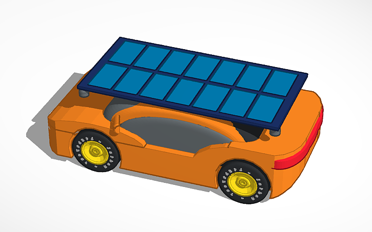 3D design Solar Panel Car - Tinkercad