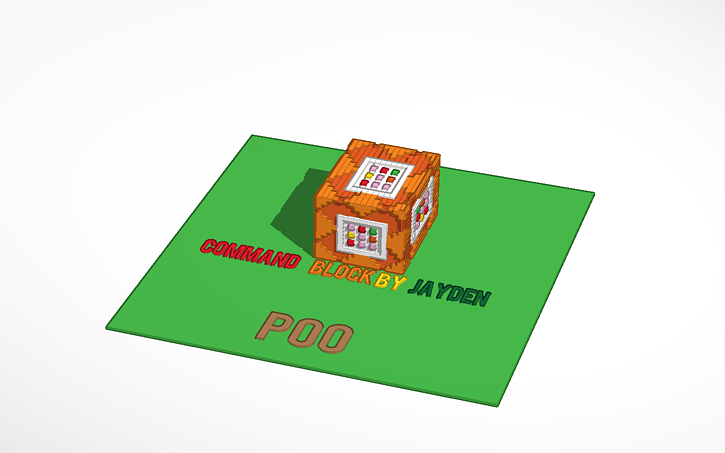 3D design command block - Tinkercad
