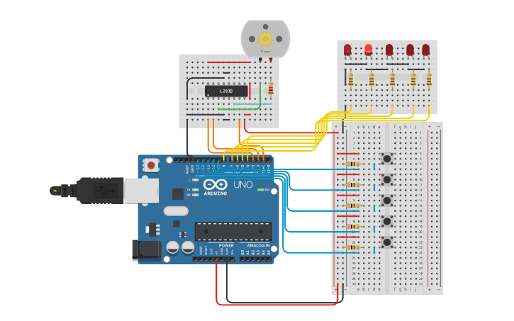 Circuit design Elevador - Tinkercad