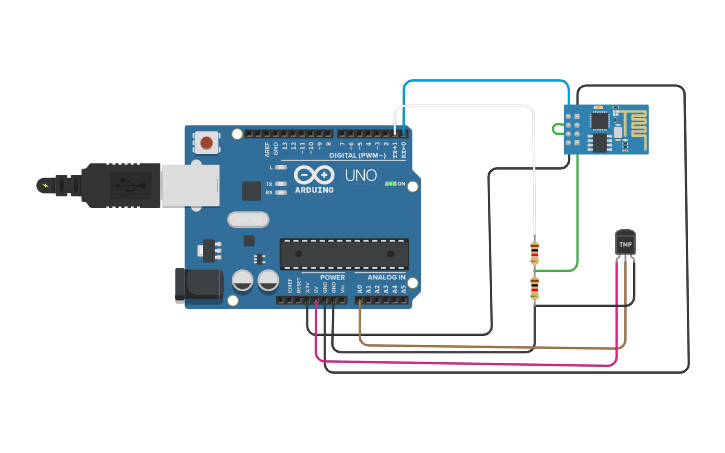 Circuit Design Esp8266 Thingspeak Aniketingavale Tinkercad