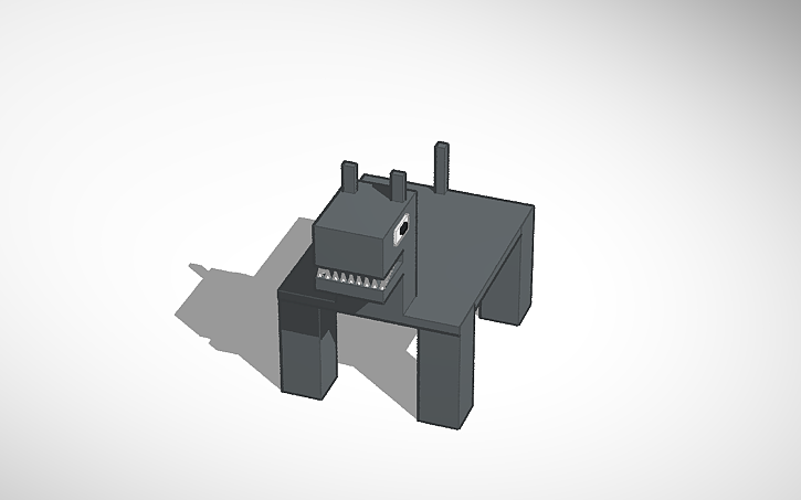 3D design Wolf made of square - Tinkercad