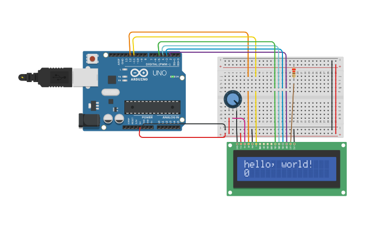 Circuit design Counter - Tinkercad