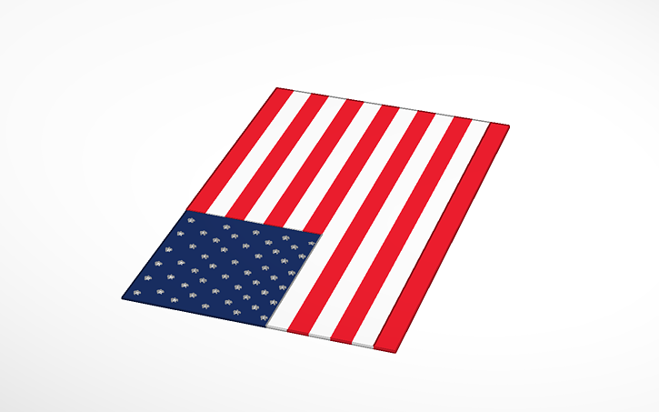 3D design American Flag - Tinkercad