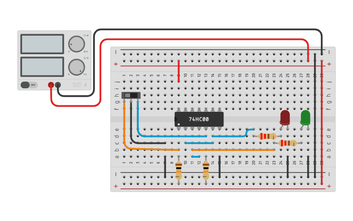 Circuit design circuits antirebonds - Tinkercad