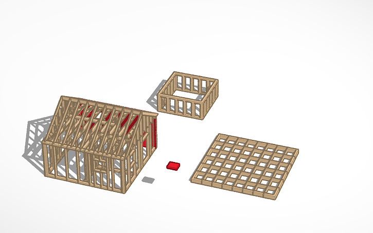3D design house frame | Tinkercad