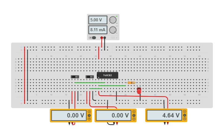 Circuit design DLD Circuit 2.4 - Tinkercad