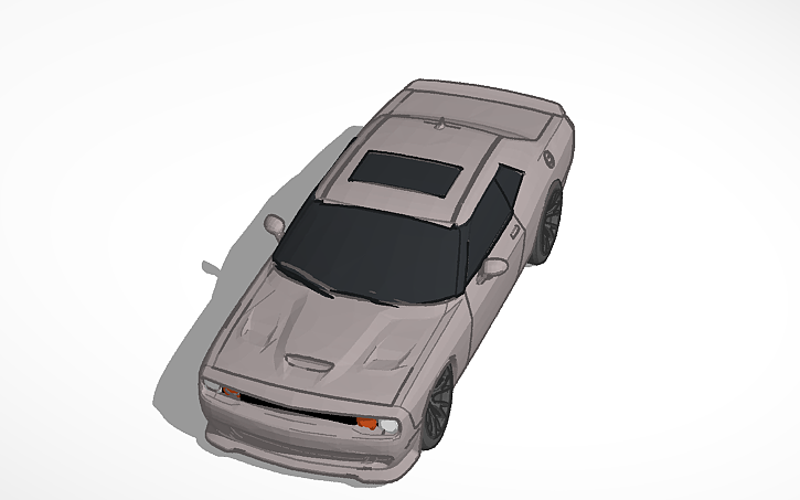 3D design Dodge Challenger SRT Hellcat Thank you - Tinkercad