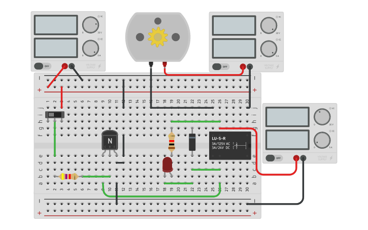 Circuit design Modulo Rele - Tinkercad