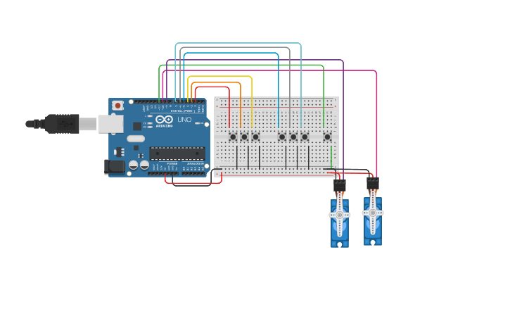 Circuit design elevador - Tinkercad