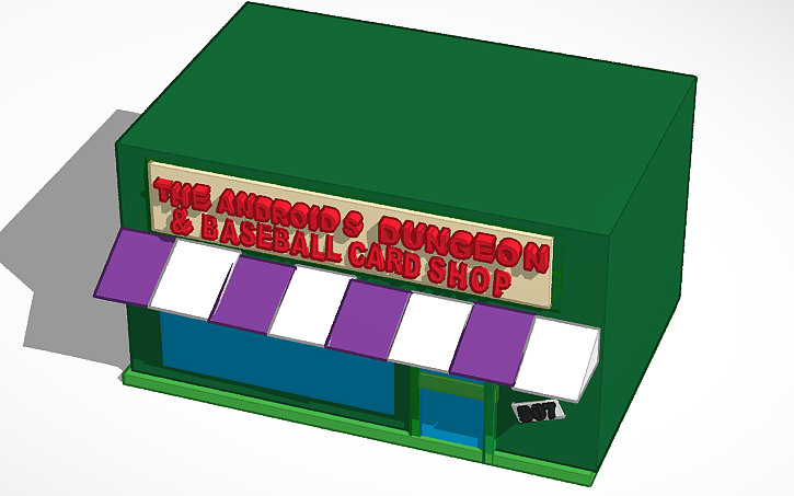 3D design La tienda de comics - Tinkercad