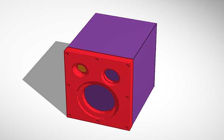 3D design Ported speaker box - Tinkercad