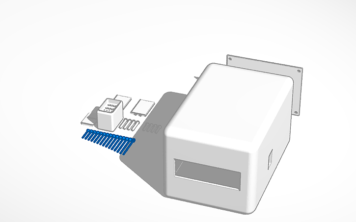 3D design Temperature and Humidity Display Case - Tinkercad