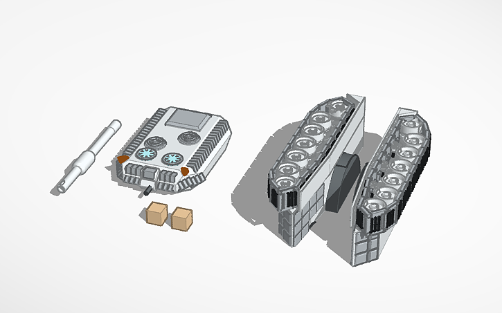 3D design X2 Valkyrie Light Tank (Printable) - Tinkercad