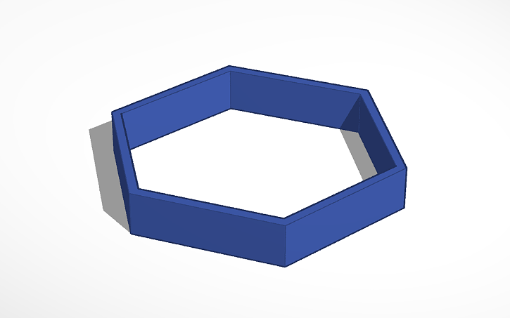 3D design Hexagon Template - Tinkercad