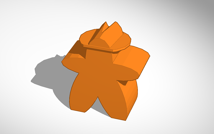 3D design Cowboy Meeple | Tinkercad