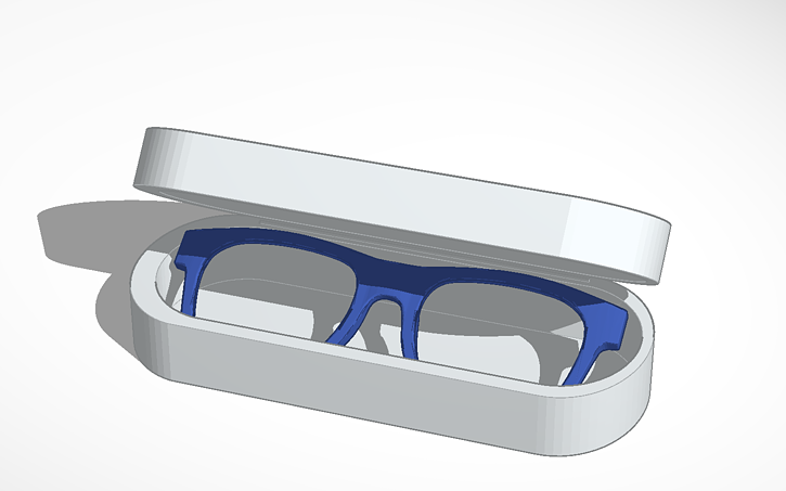 3D design spectacle case jk - Tinkercad