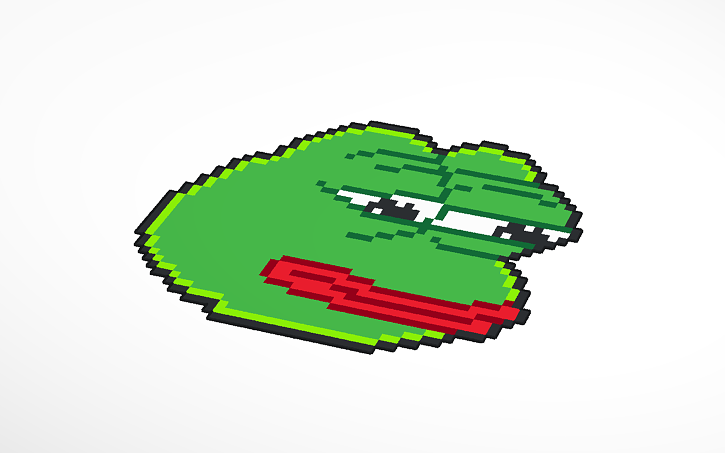 3D design Pepe pixel art (Requested by MLG Hobo Joe) | Tinkercad