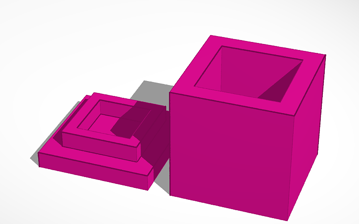 3D design Box with "J" on Lid | Tinkercad