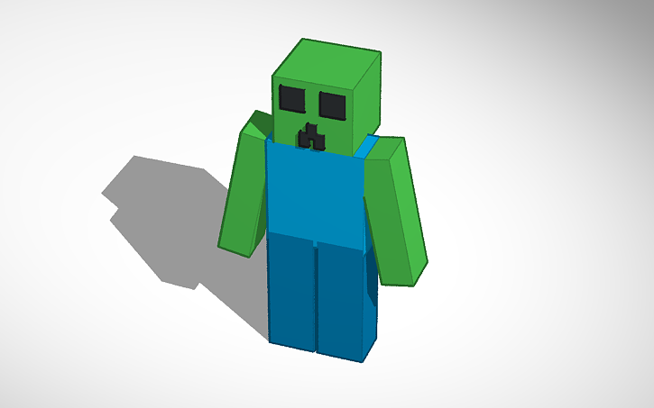 3D design minecraft zombie - Tinkercad