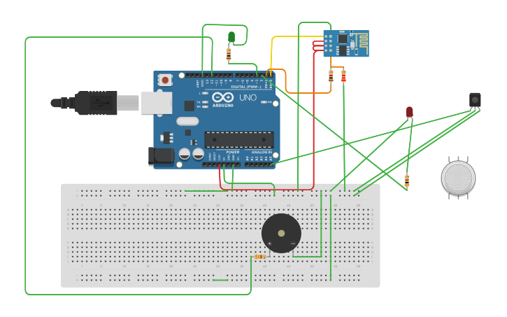 Circuit Design Temp Monitoring Tinkercad