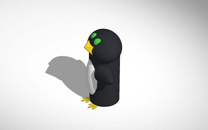 3D design thinger puppet penquin | Tinkercad