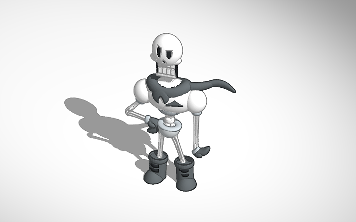 3D design Papyrus Template(Undertale) - Tinkercad