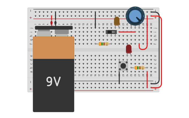 Circuit design LED Circuit - Tinkercad